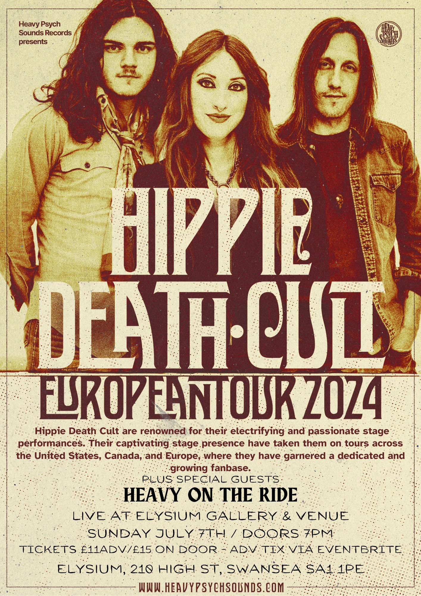 Hippie Death Cult + Heavy On The Ride - Elysium Gallery